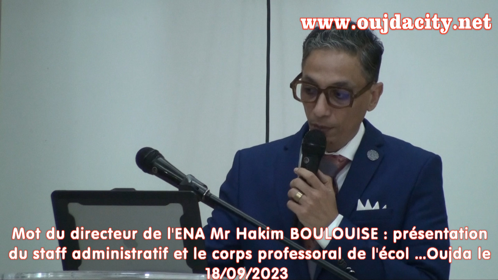 Mr. Hakim BOULOUIZ directeur de l'ENA oujda présente le staff et le corps professoral de l'éole ...