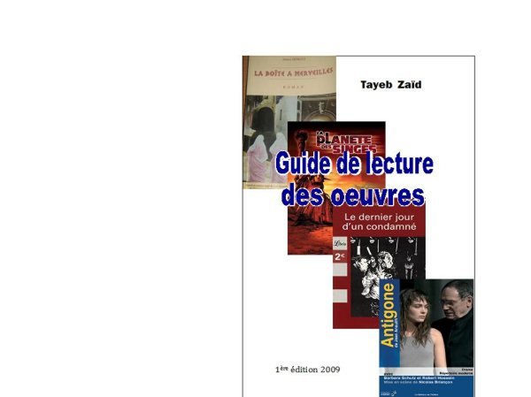 Guide de lecture des Oeuvres\': livre pour les élèves des premières ...